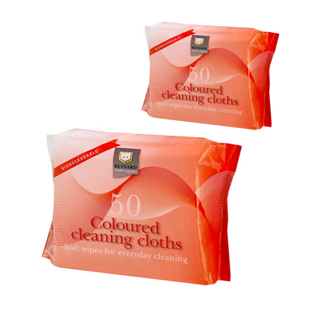 Coloured Disposable Cleaning Cloths - 2 Pack - The Beauty Lounge